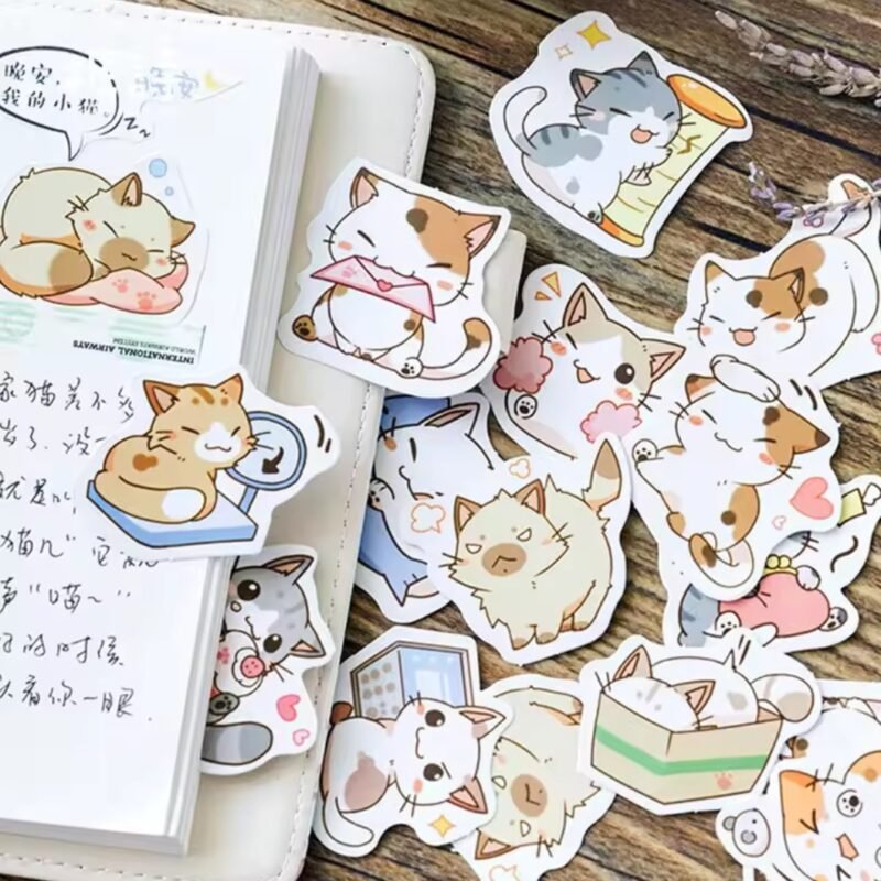 45pcs pack Cute Cartoon Stickers - Stationery Pouch