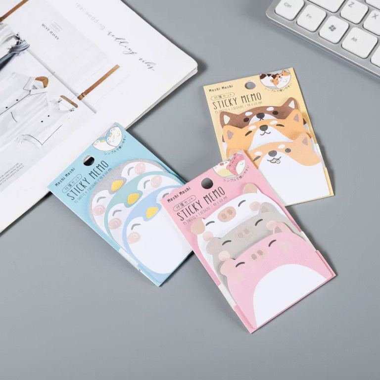 Cute Cartoon Sticky Notes - Stationery Pouch